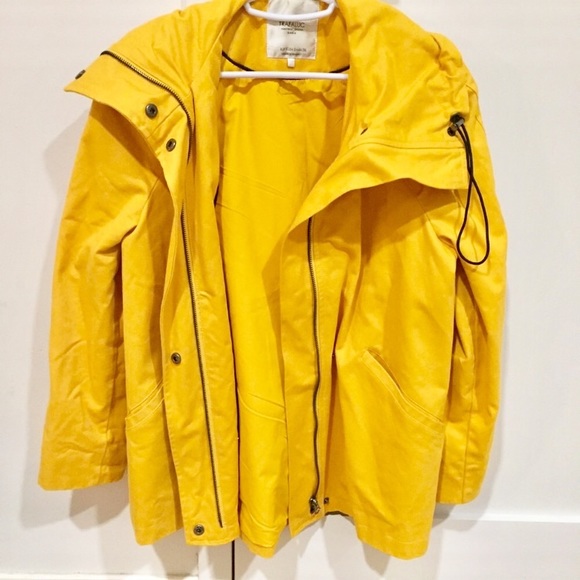 Zara | Jackets & Coats | Zara Yellow Utility Jacket | Poshmark